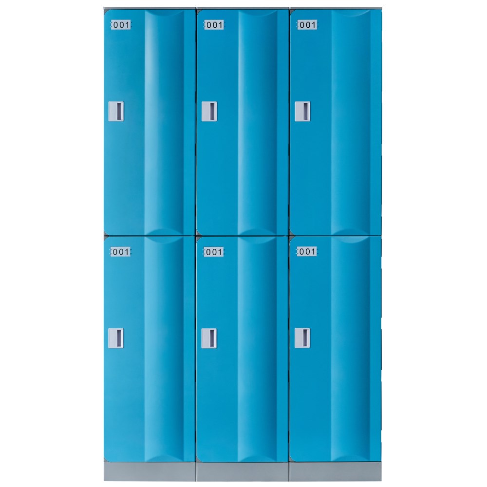 Storage - Steelco ABS Plastic Locker 2 Door Bank Of 3 1146W x 500D x ...